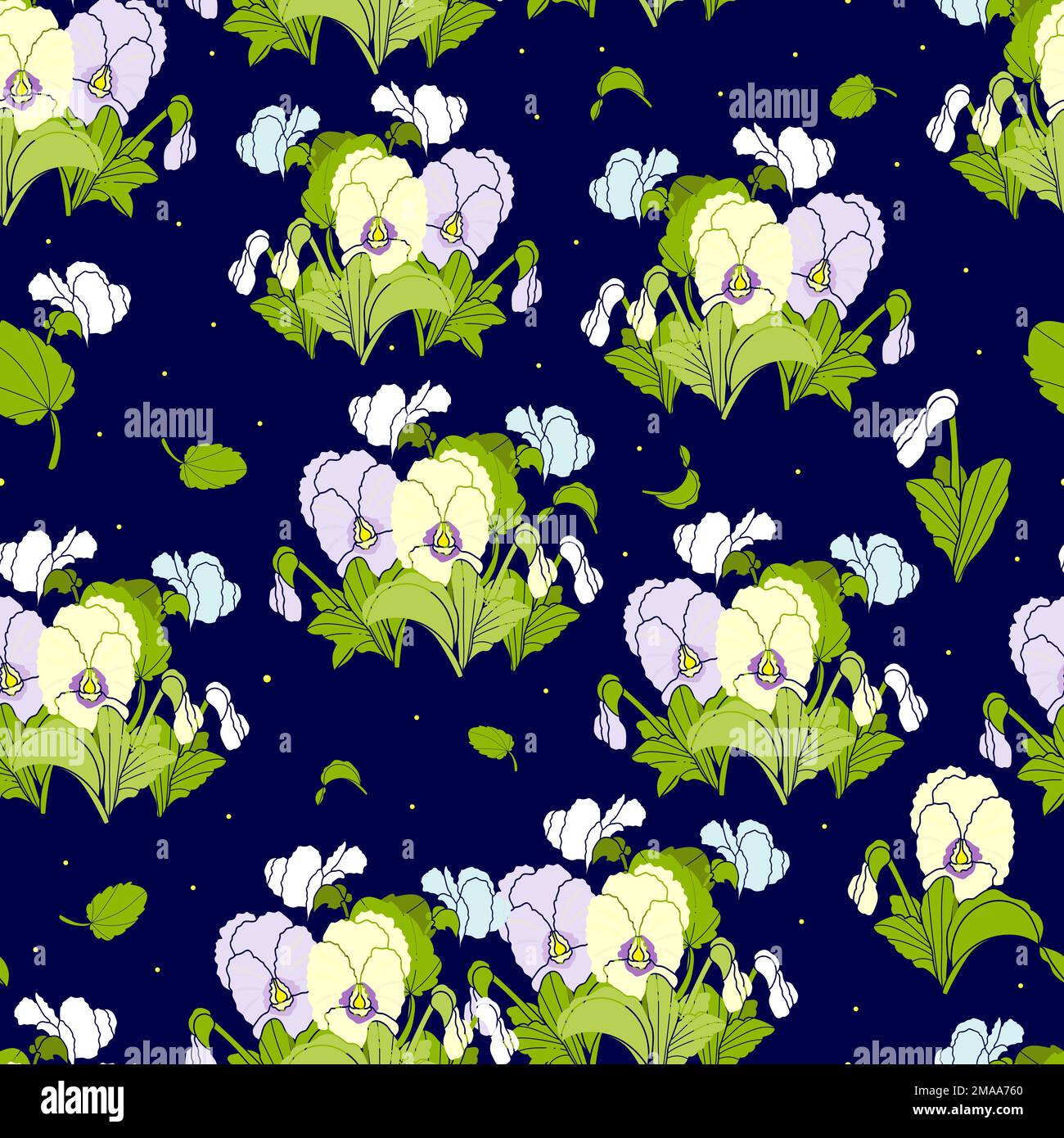 violets in the night garden Stock Vector Image & Art - Alamy