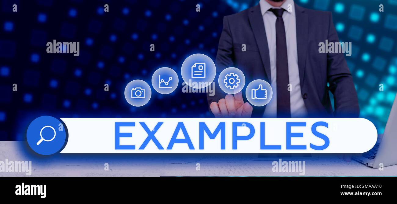 Text Sign Showing Examples Word For Photo Sample Model To Follow Guide Explanation For Instance