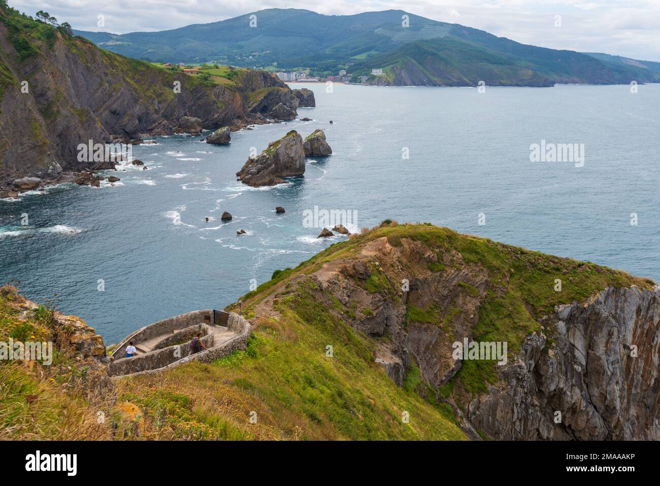 View of cliffs at the bay of biscay Stock Photo - Alamy