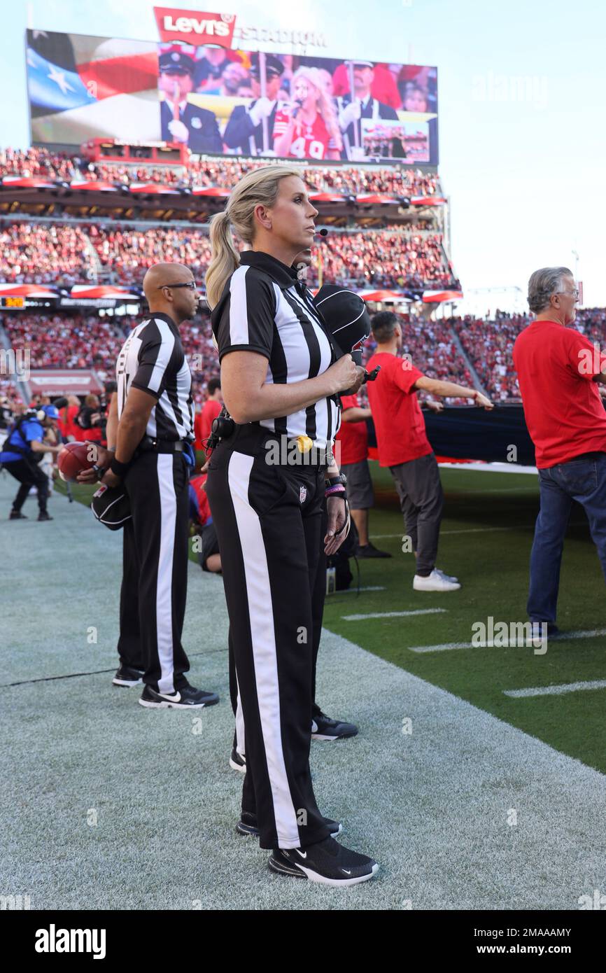 Back judge Greg Yette (38), side judge Boris Cheek (41) and down judge ...