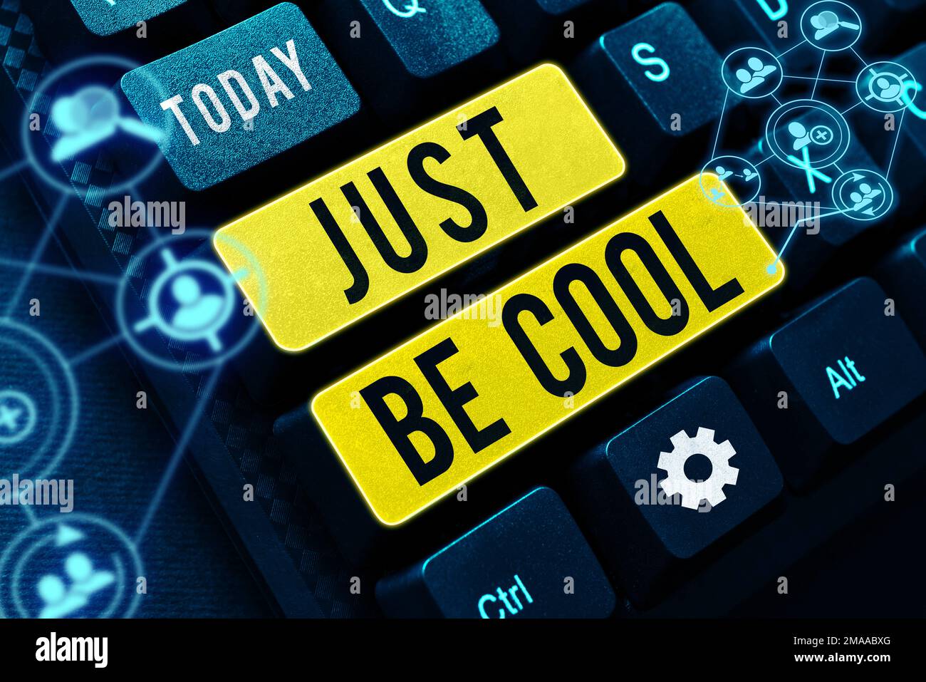 Writing displaying text Just Be Cool. Word Written on Have a good ...