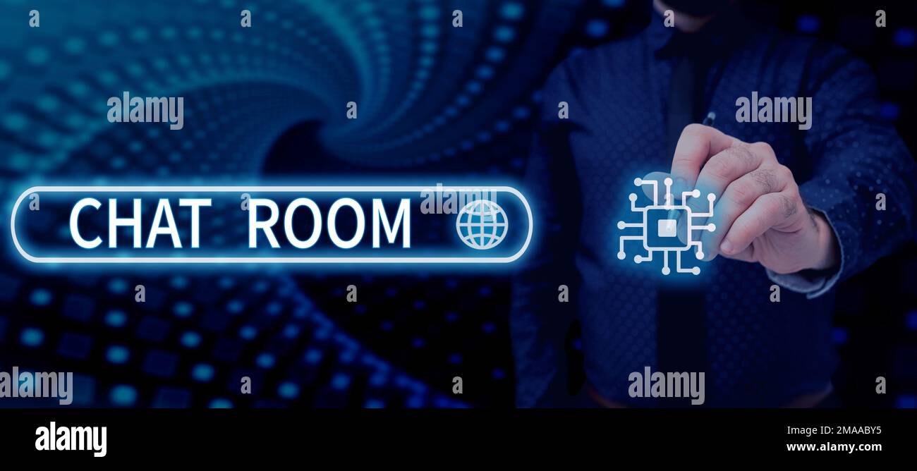 Inspiration showing sign Chat Room. Concept meaning area on the ...