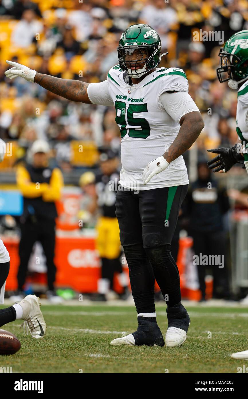 New York Jets defensive tackle Quinnen Williams during an NFL football ...