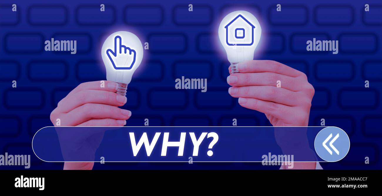 Writing displaying text Why. Word for Asking for what reason and ...