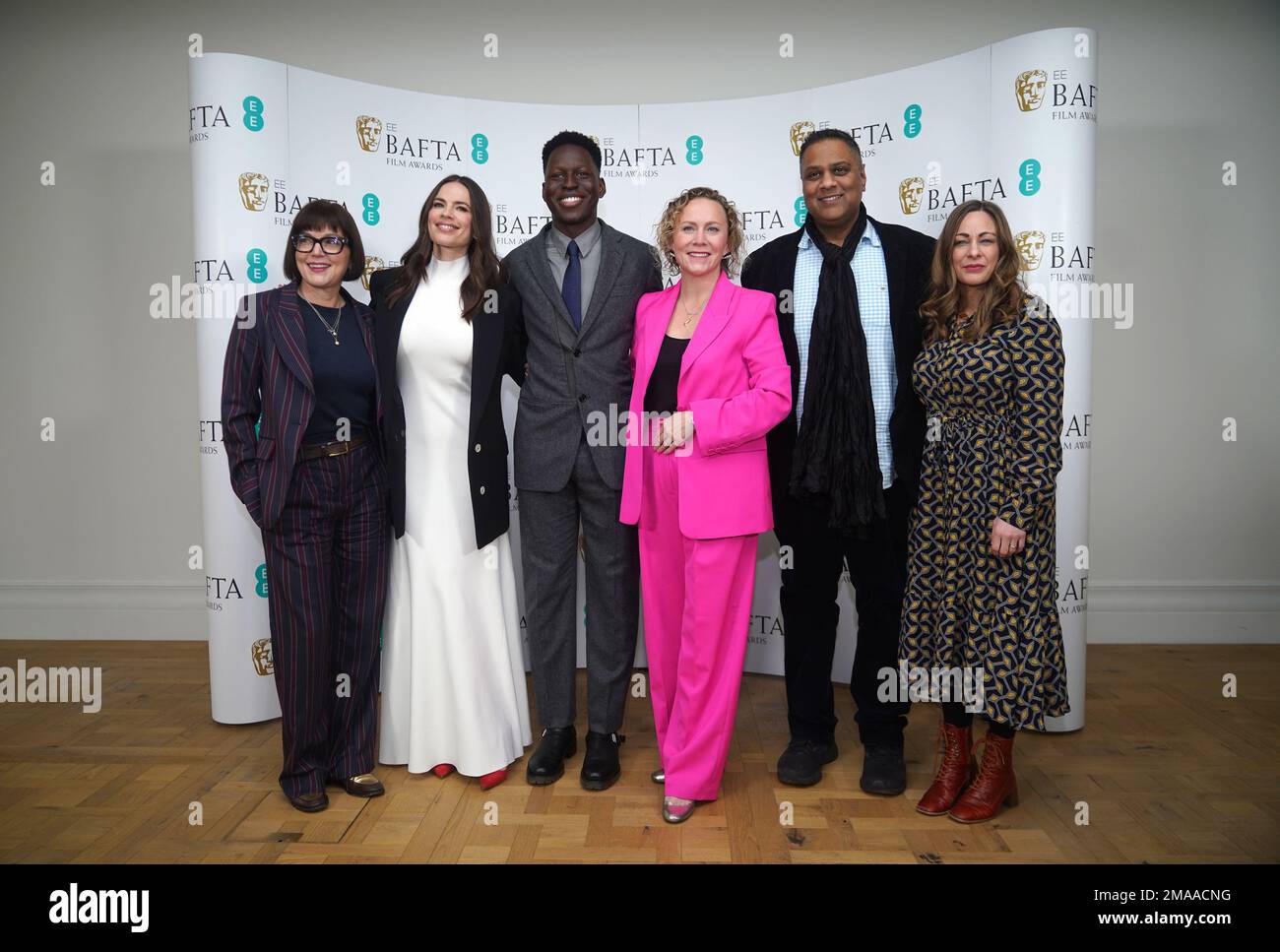 (left to right) CEO of BAFTA Jane Millichip, Hayley Atwell, Toheeb ...