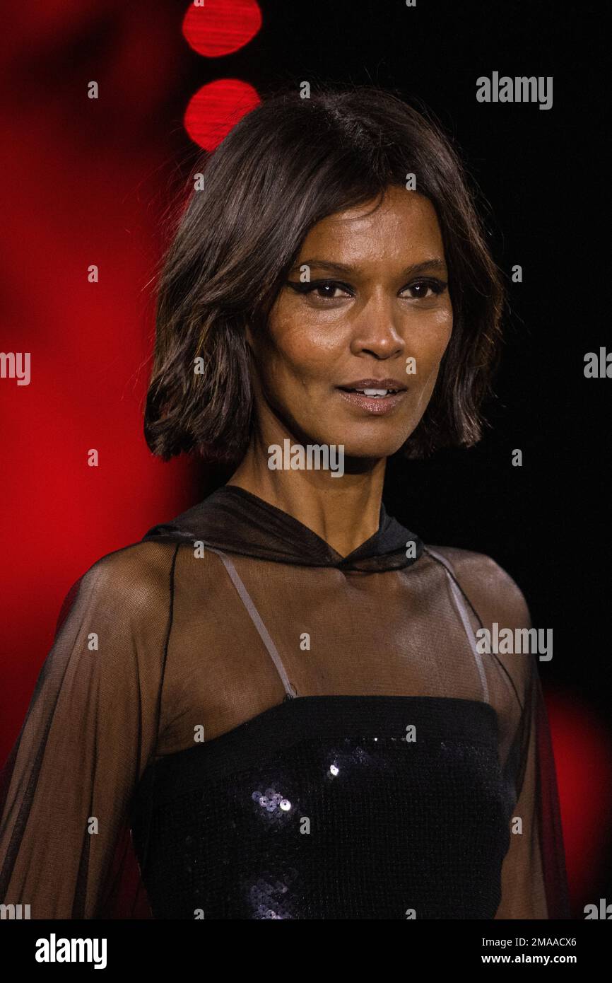 Liya Kebede wears a creation for the L'Oreal ready-to-wear Spring ...