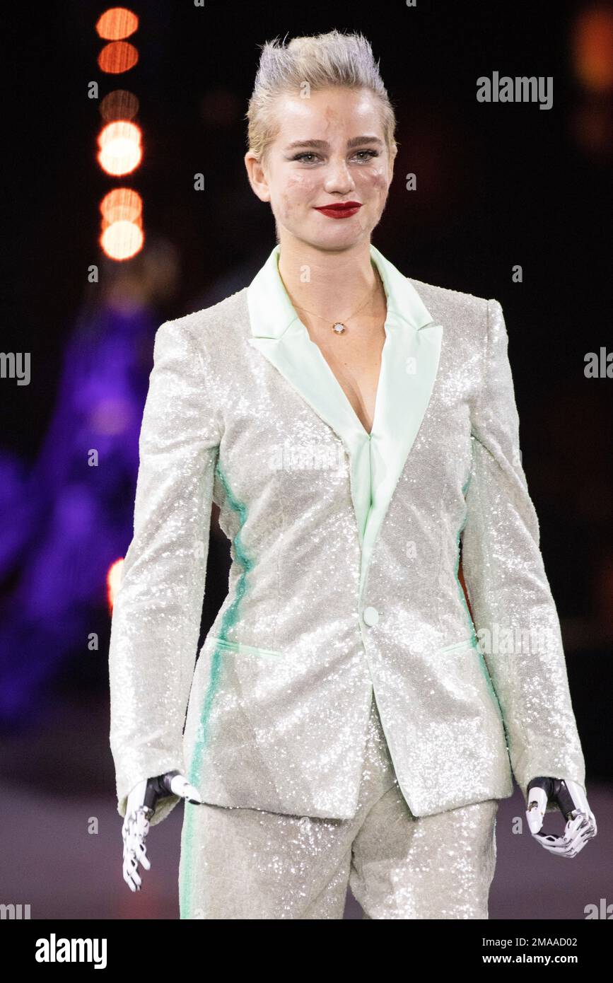 Bebe Vio Grandis wears a creation for the L'Oreal ready-to-wear Spring ...