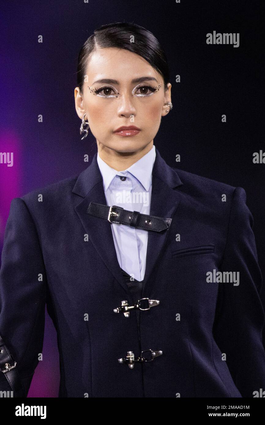 Tamara Dai wears a creation for the L'Oreal ready-to-wear Spring/Summer ...