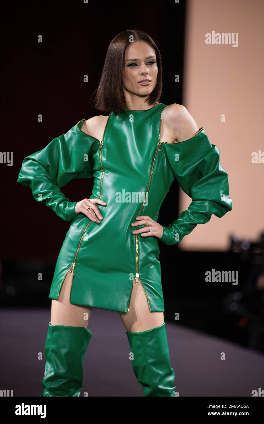 Coco Rocha wears a creation for the L'Oreal ready-to-wear Spring/Summer ...
