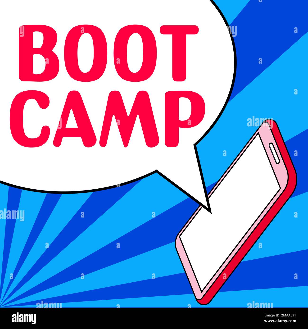 Conceptual display Boot Camp. Word Written on Military training camp ...