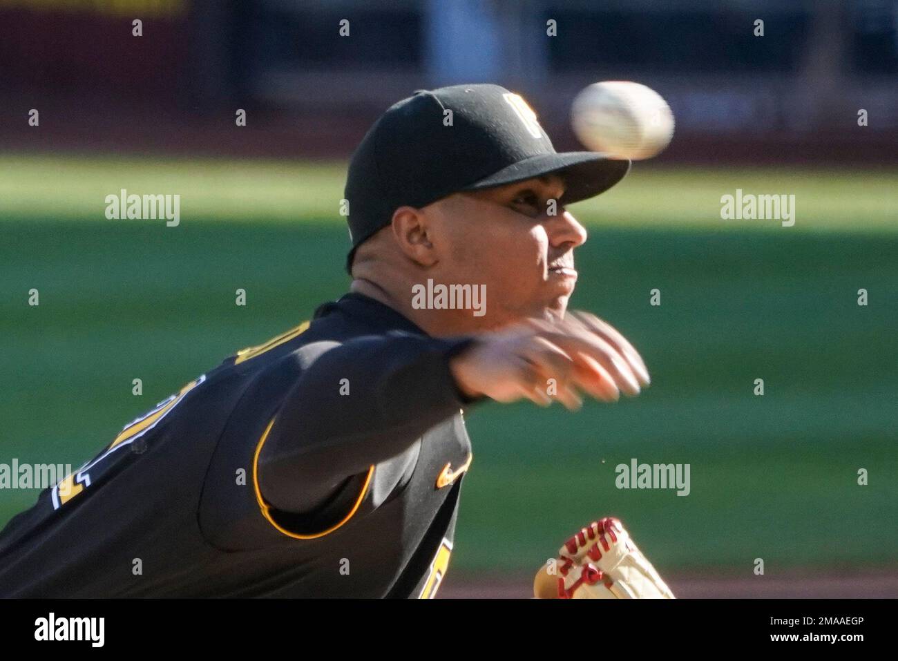 Pittsburgh Pirates starter Johan Oviedo pitches against the St. Louis ...