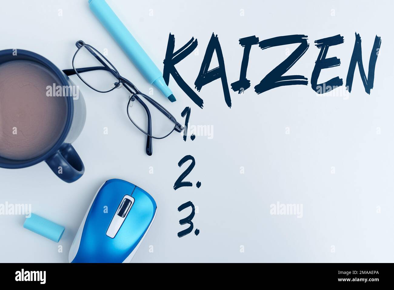 Sign displaying Kaizen. Word for a Japanese business philosophy of ...