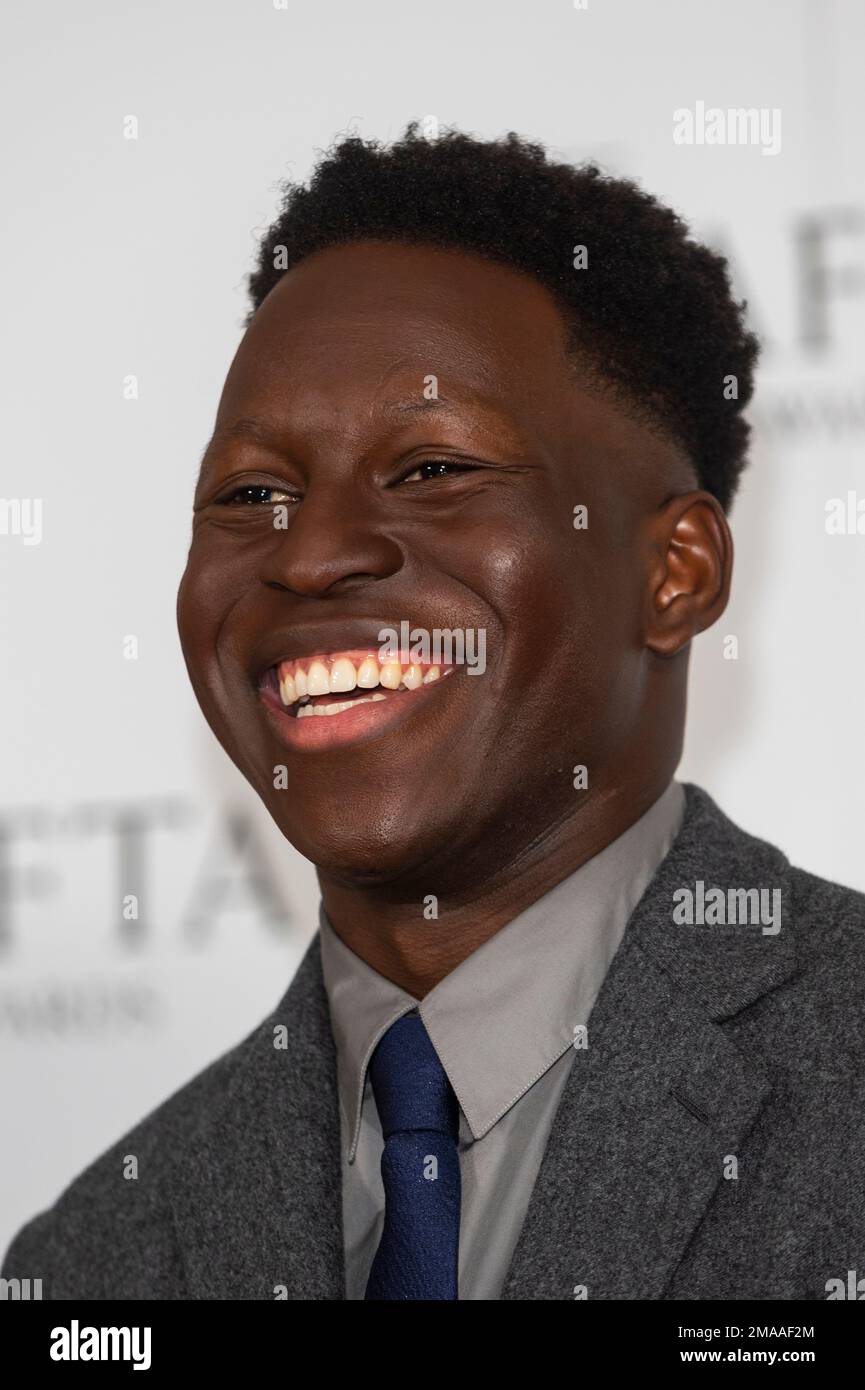 London, UK. 19 January 2023. Actor Toheeb Jimoh announces the EE BAFTA ...