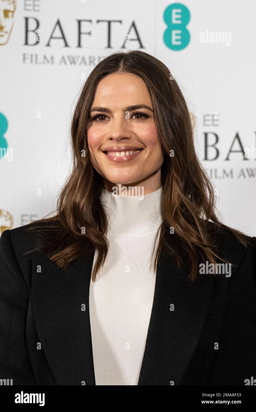 London, UK. 19 January 2023. Actor Hayley Atwell announces the EE BAFTA ...