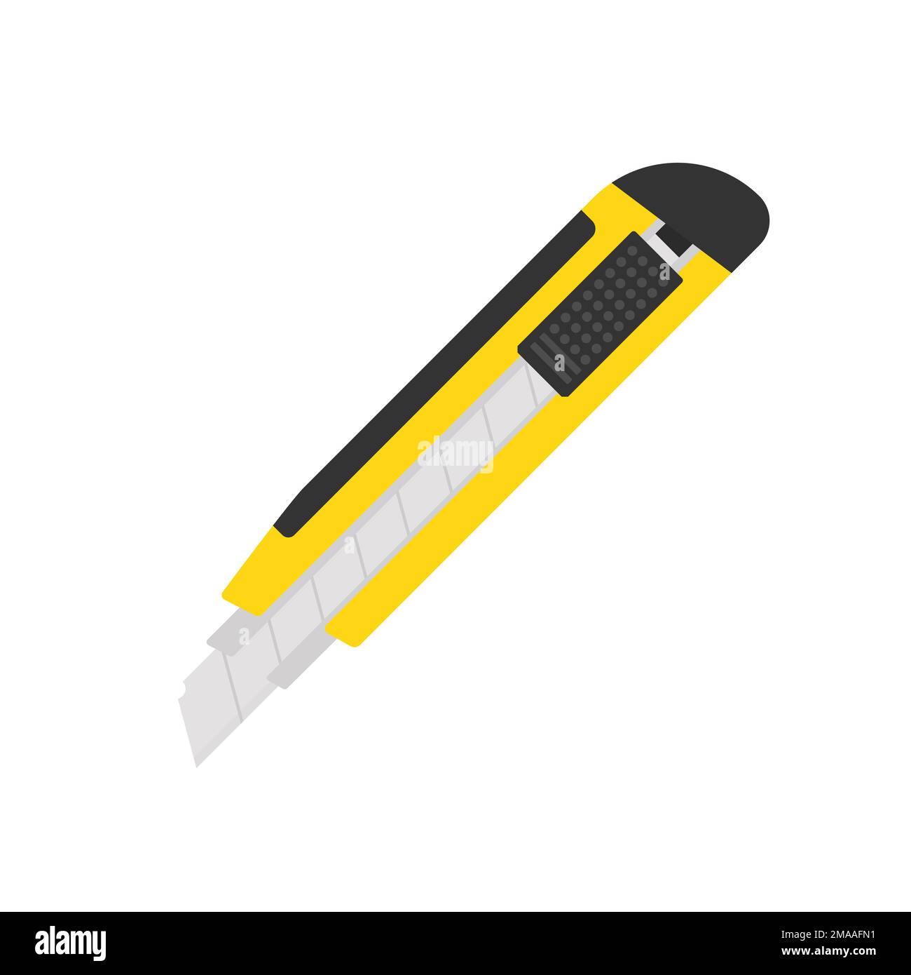 Stationery knife. Hand tools sign, label. Vector stock illustration ...