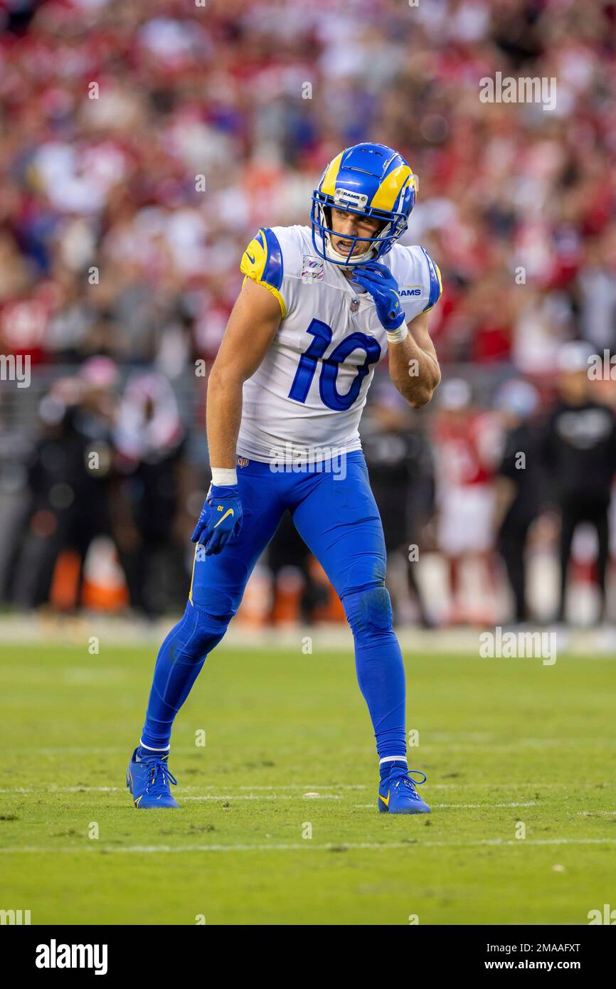 Wide receiver (10) Cooper Kupp of the Los Angeles Rams against the San ...