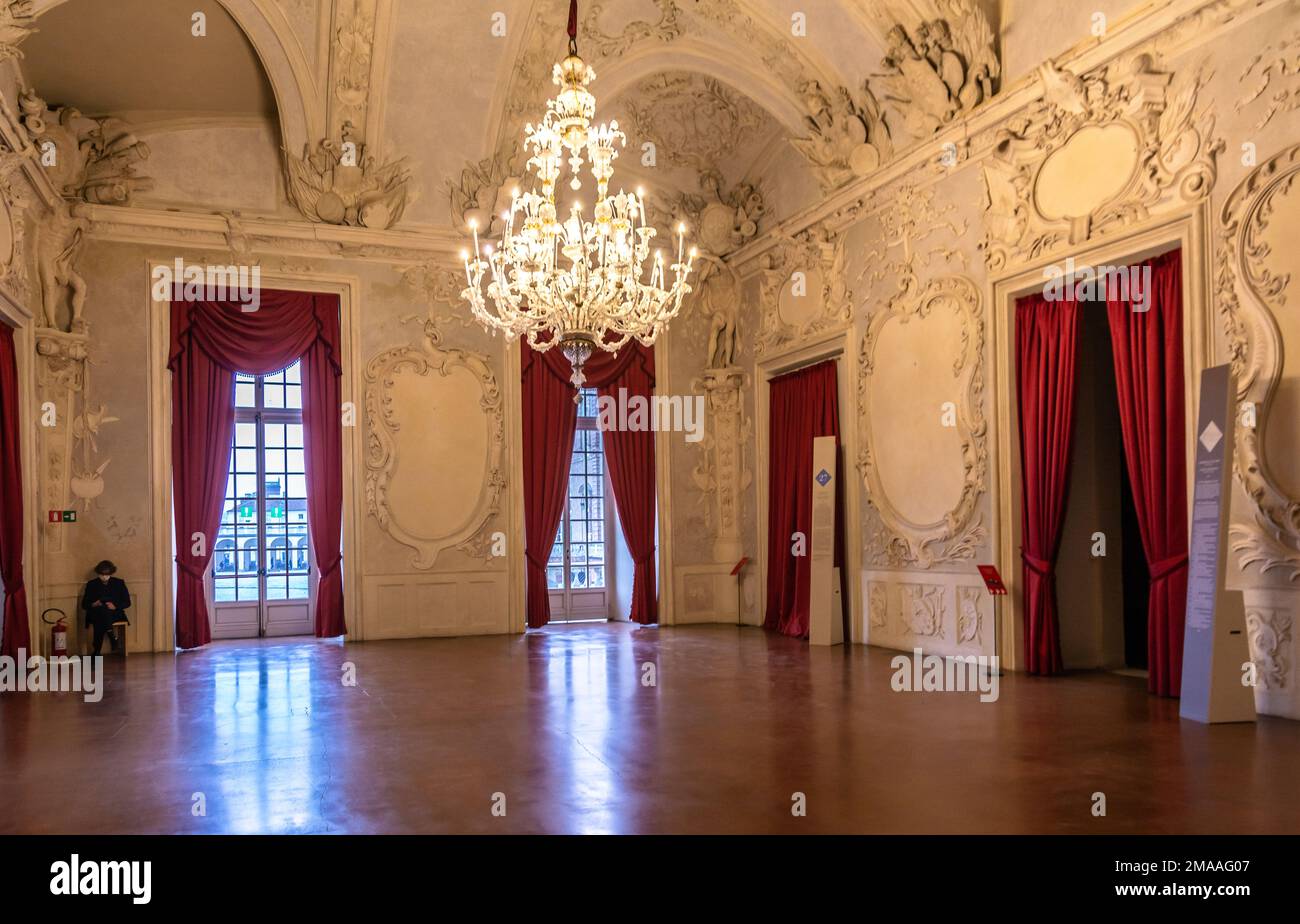 The inside of the Palace of Venaria (Italian: Reggia di Venaria Reale ...