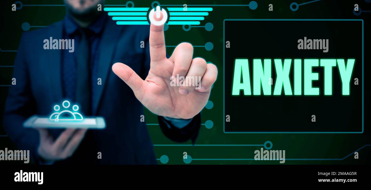 Inspiration showing sign Anxiety. Internet Concept Excessive uneasiness ...