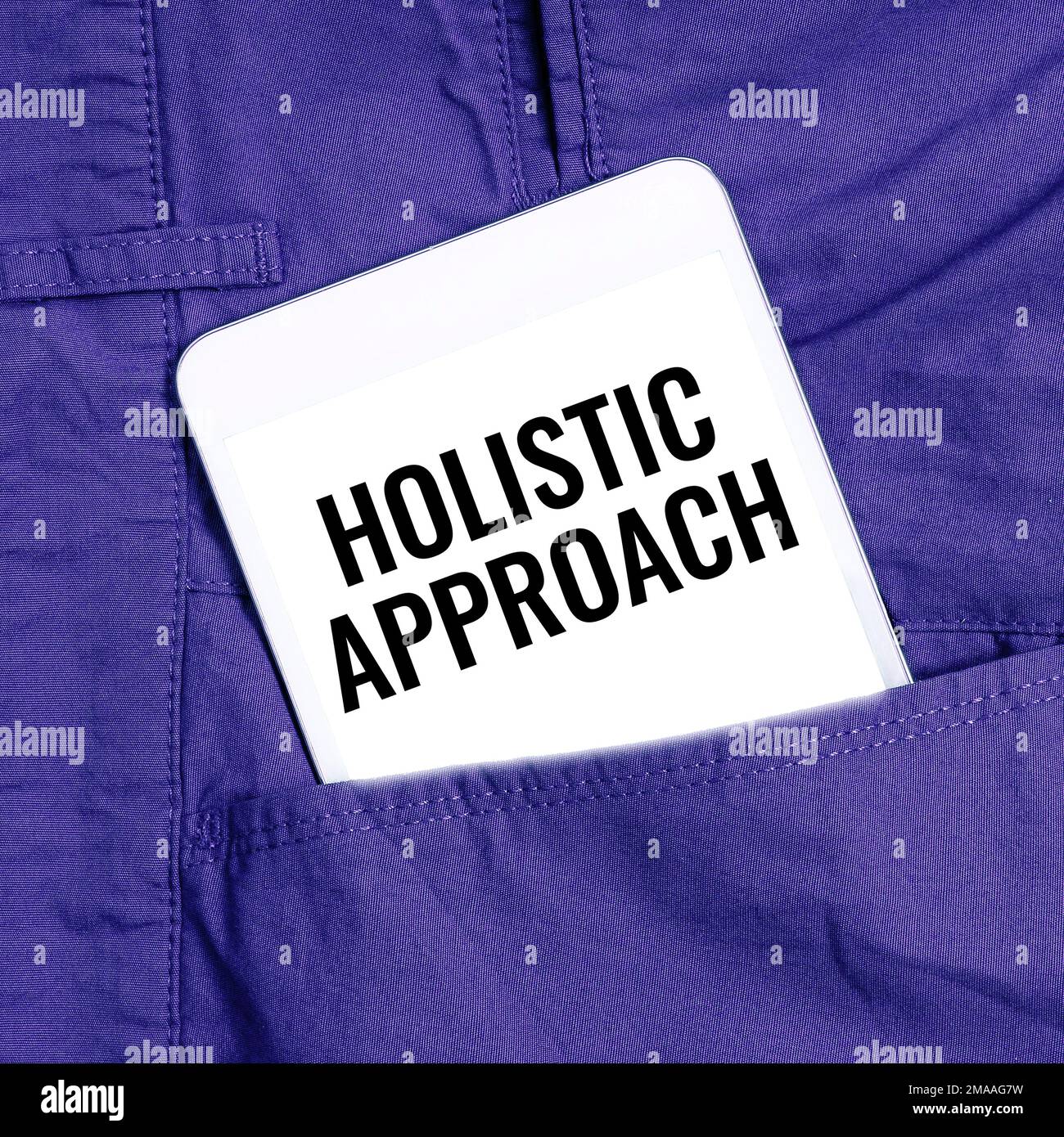 Text caption presenting Holistic Approach. Business concept ...