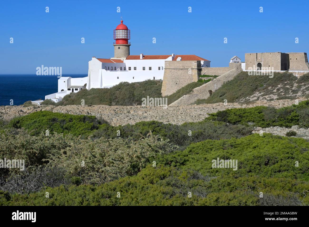 Cabo de Sao Vicente Lighthouse, Sagres, Vila do Bispo, Faro district ...