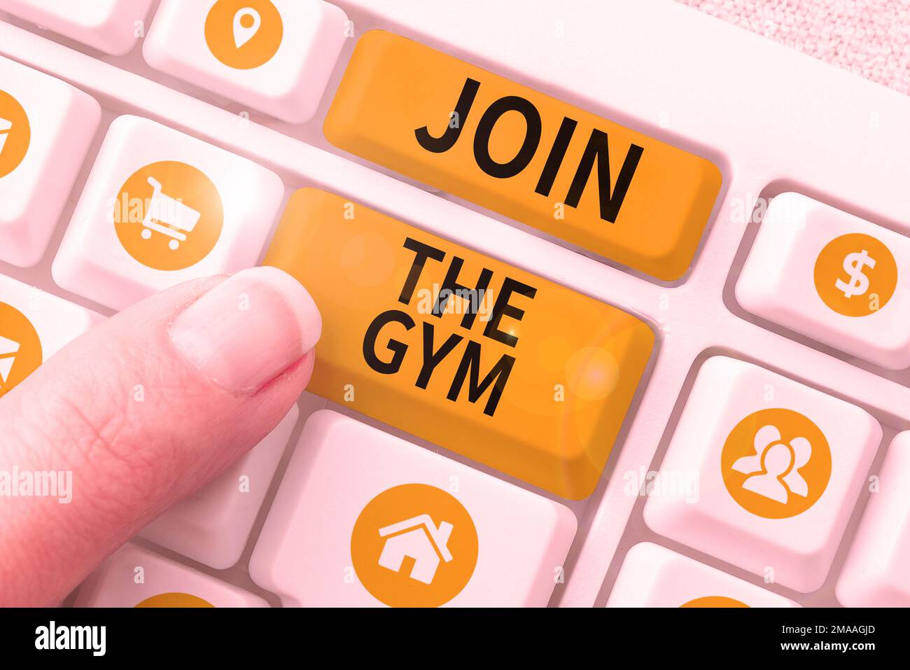 Hand writing sign Join The Gym. Word Written on Motivation to start ...