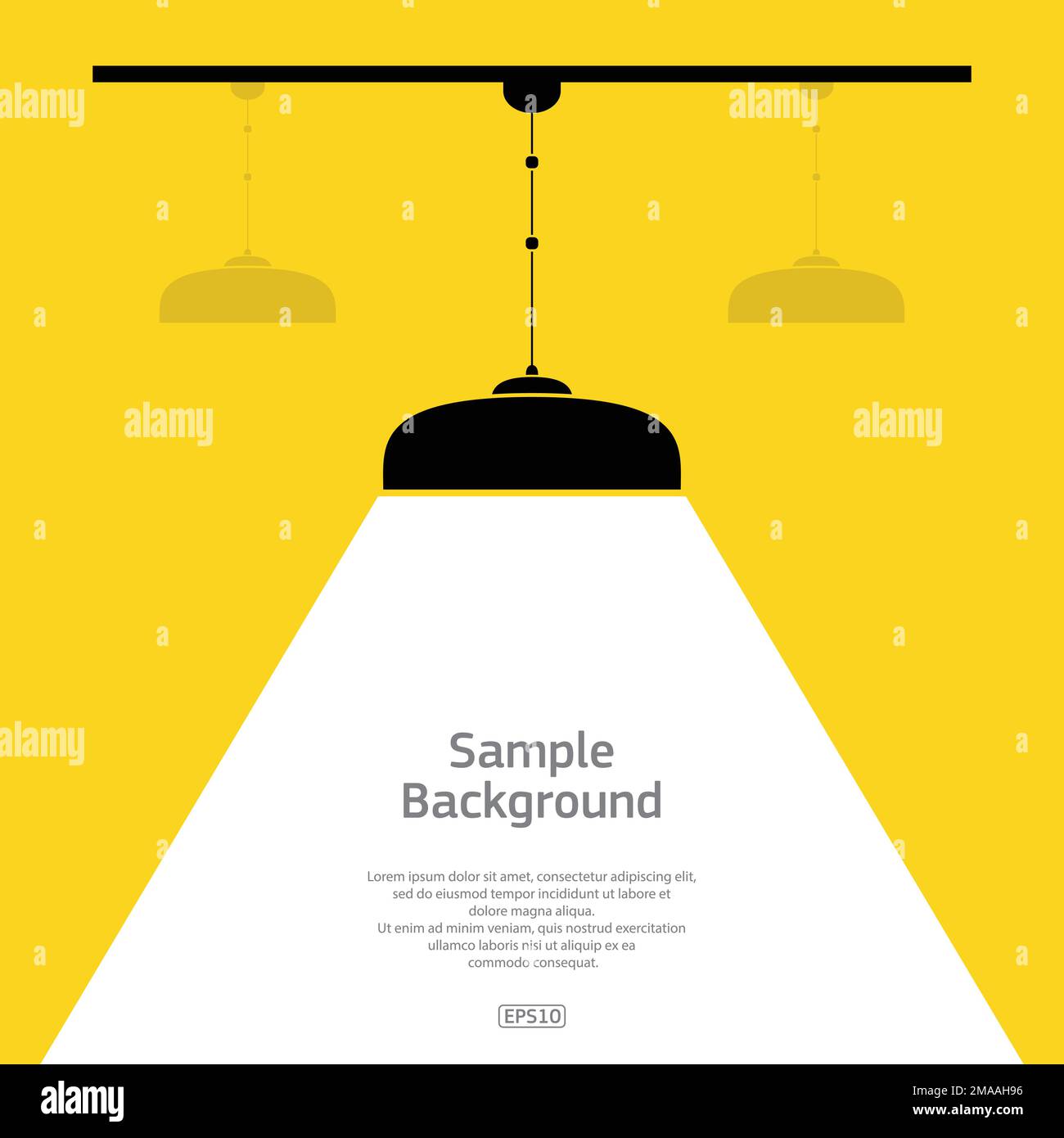 Flat black pendant light with sample text Stock Vector Image & Art - Alamy