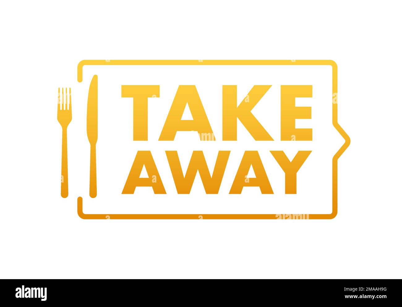 Take away sign, label. Take out food icon. Vector stock illustration ...