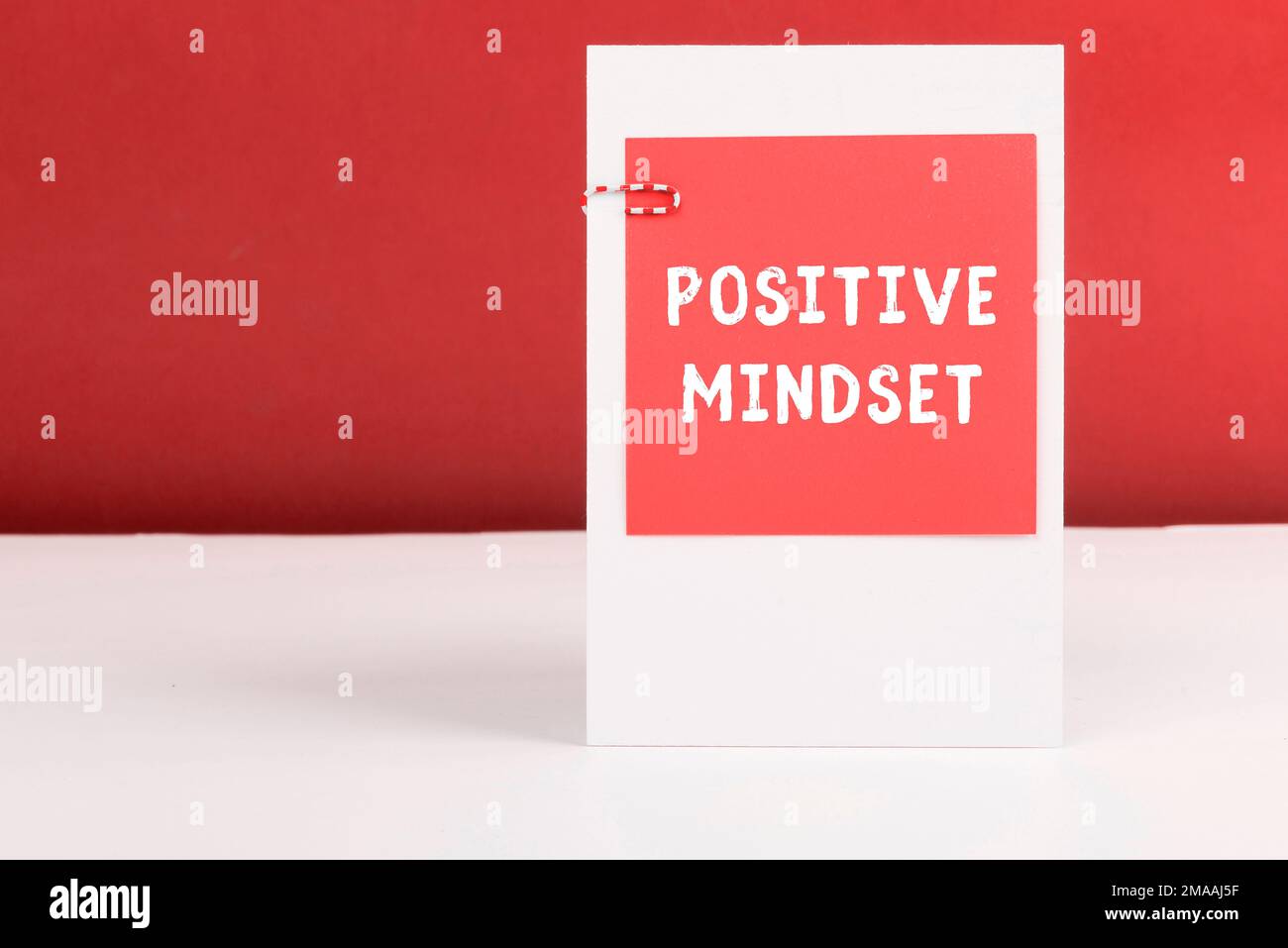 Text caption presenting Positive Mindset. Conceptual photo mental and ...