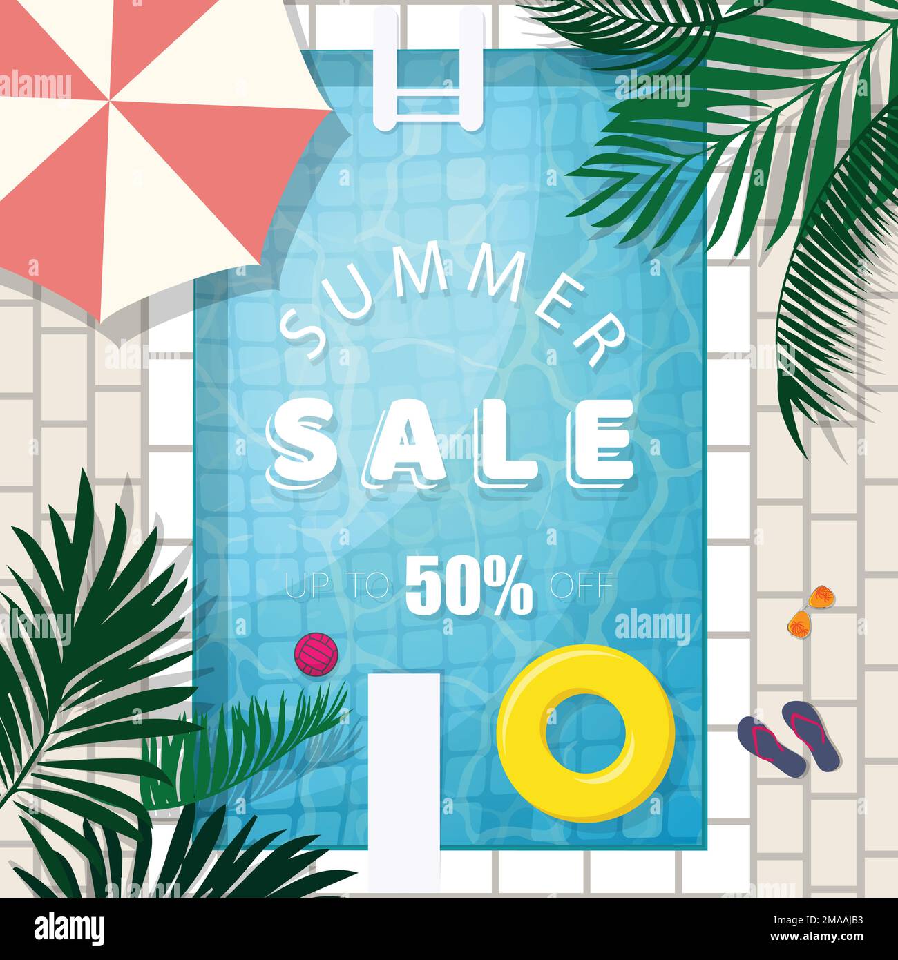 Pool party summer swimming Stock Vector Images - Alamy