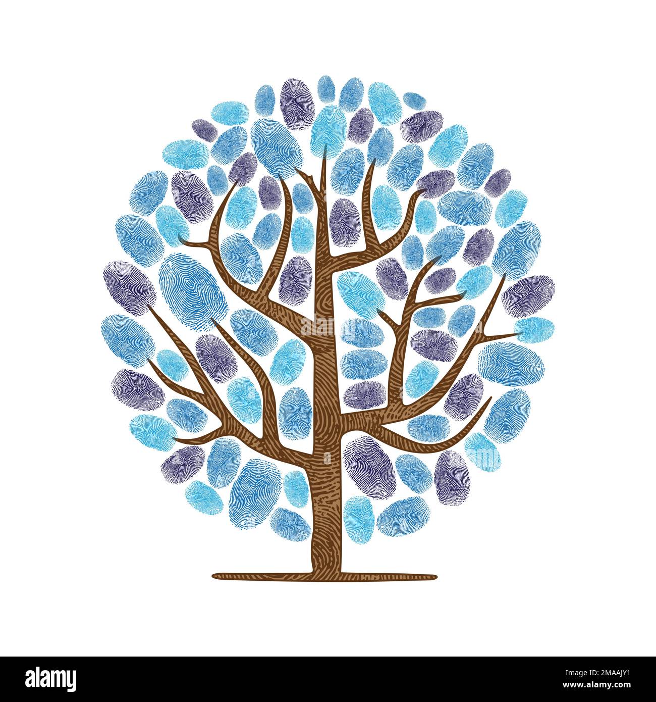 Fingerprint Tree Guest Book Silhouette