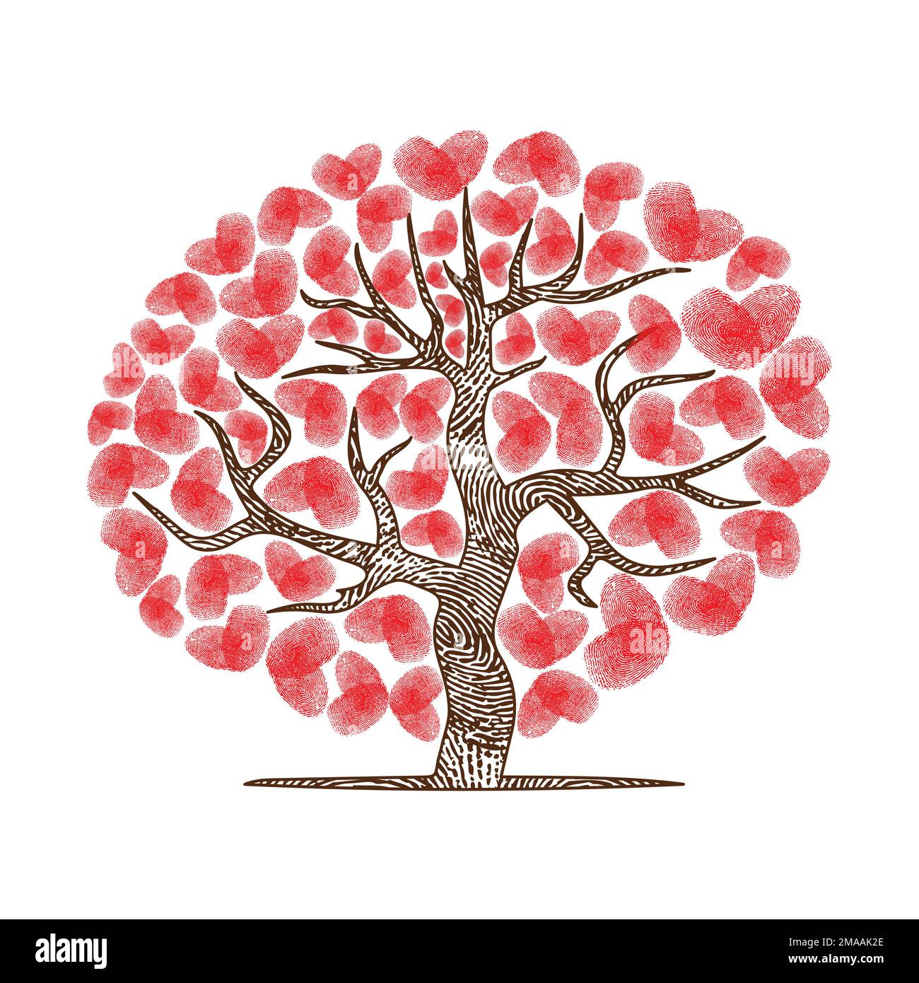 Green fingerprint tree vector Stock Vector Images - Alamy