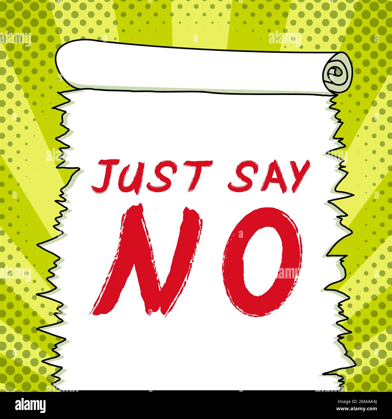 Conceptual caption Just Say No. Internet Concept Do not be afraid of ...