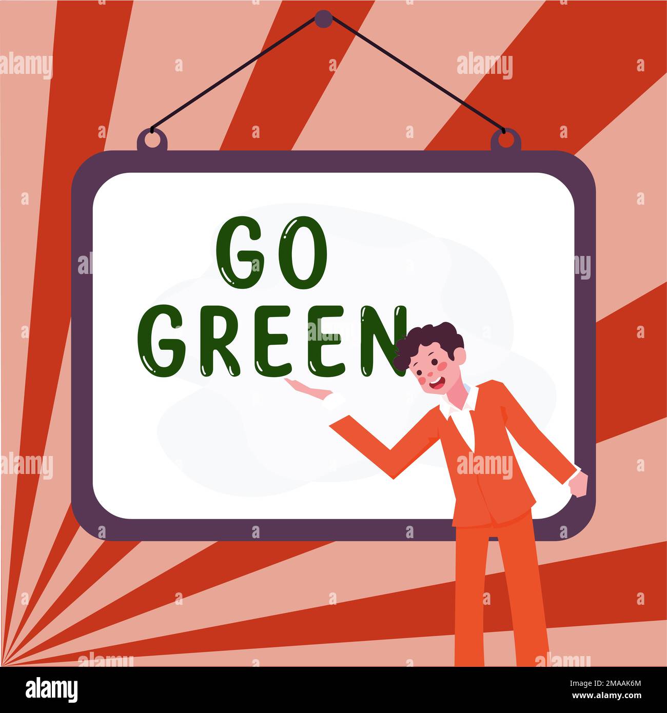 Hand writing sign Go Green. Word for making more environmentally ...