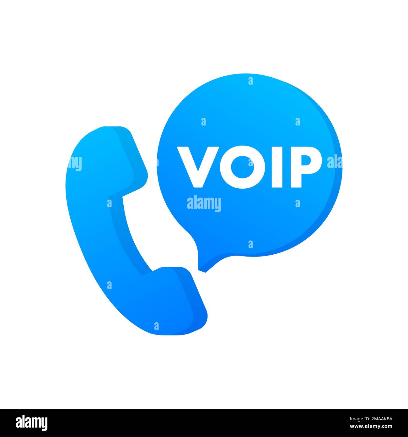 VoIP technology, voice over IP. Internet calling banner. Vector ...