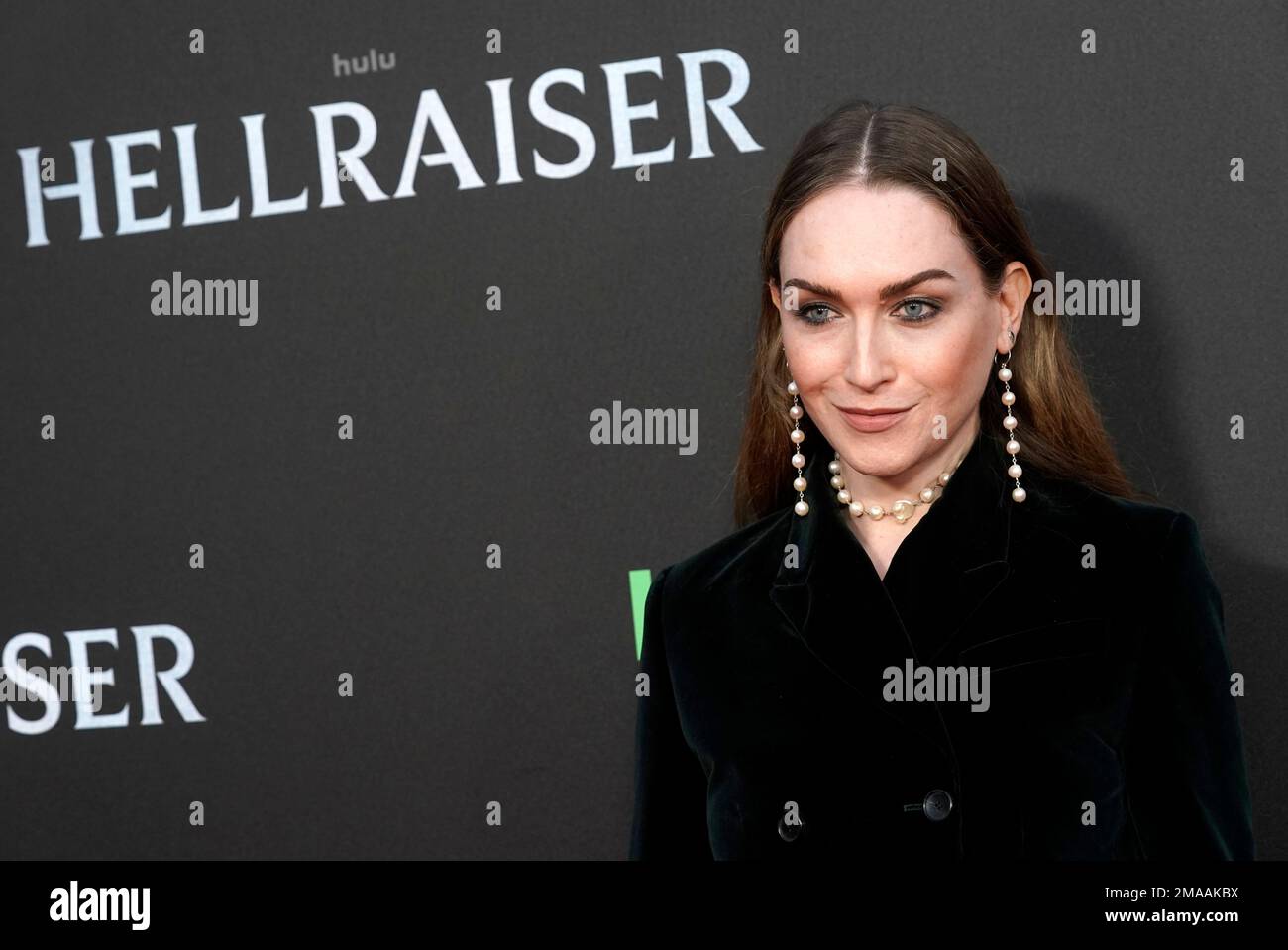 Jamie Clayton poses at a special screening of the Hulu reboot of ...