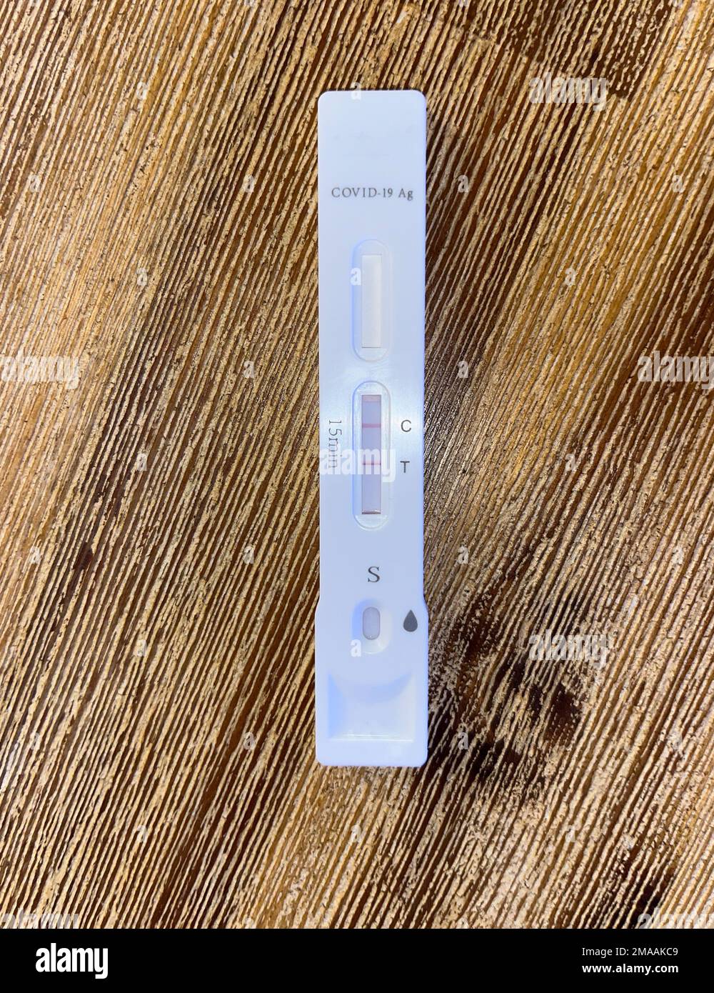 Covid-19 rapid Corona test positive infection Stock Photo - Alamy