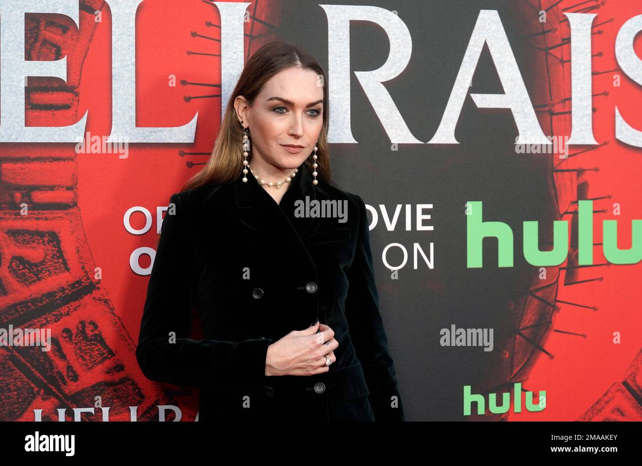 Jamie Clayton poses at a special screening of the Hulu reboot of ...