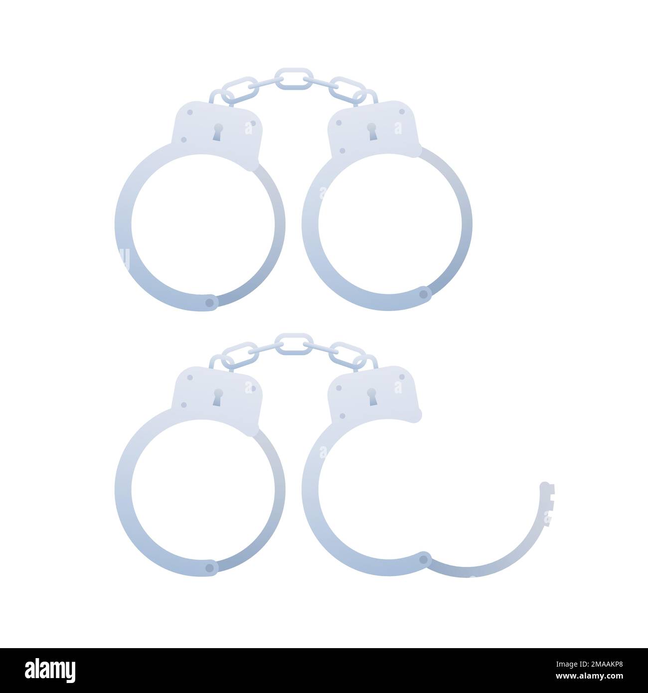 Handcuffs or hand restraints. Handcuffs icon. Police shackle. Vector ...