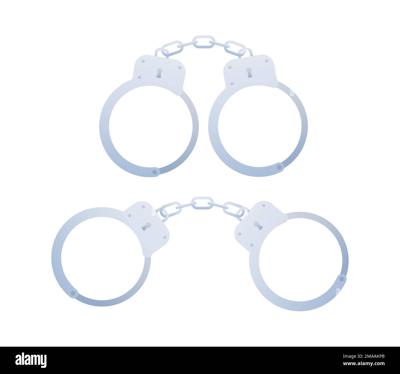 Handcuffs or hand restraints. Handcuffs icon. Police shackle. Vector ...