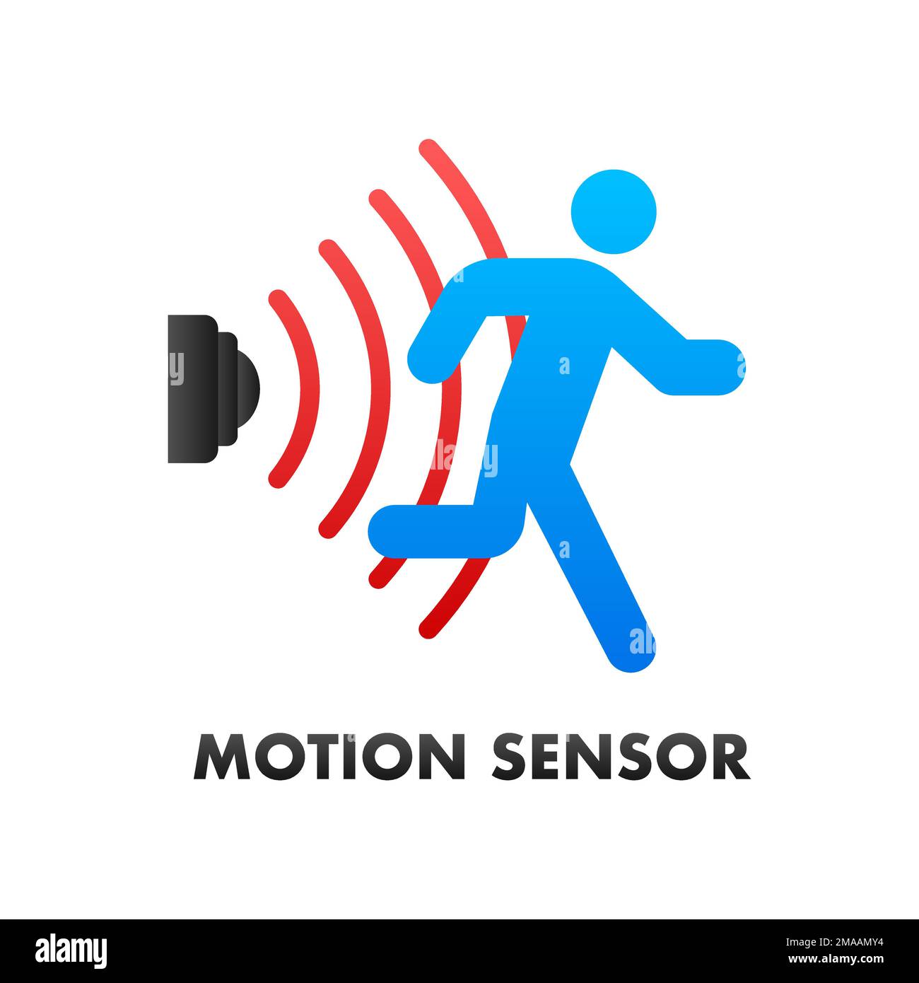 Motion Sensor Icon Touch Signal Motion Sensor Waves Vector Stock