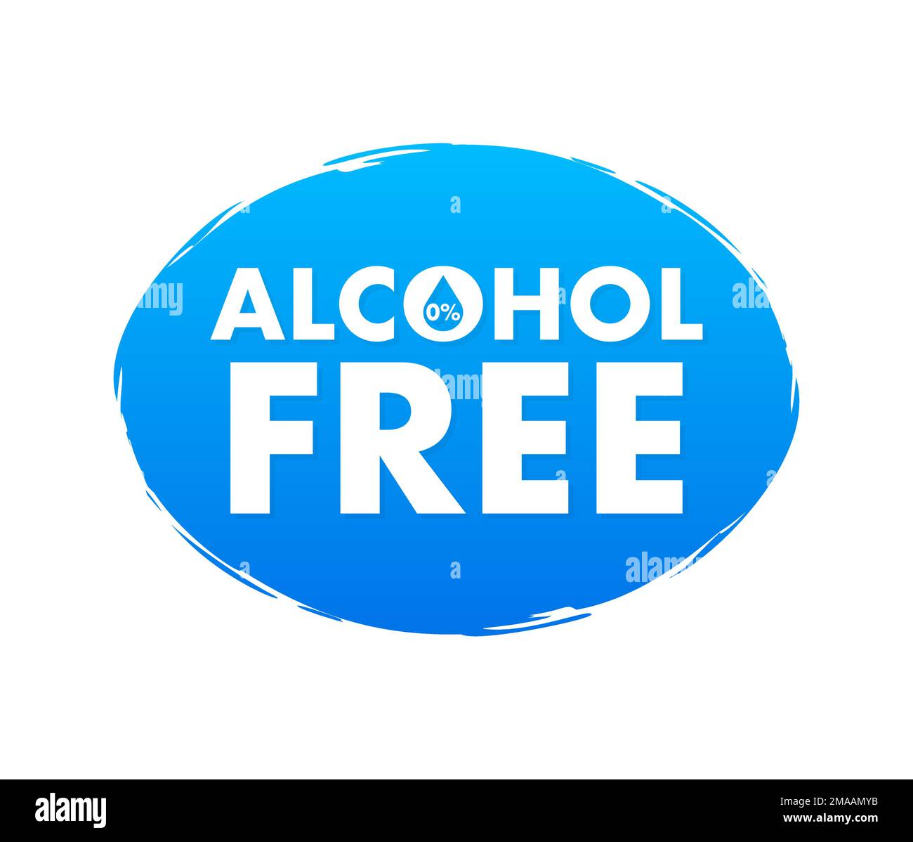 Alcohol free icon symbol on white background. Vector stock illustration ...