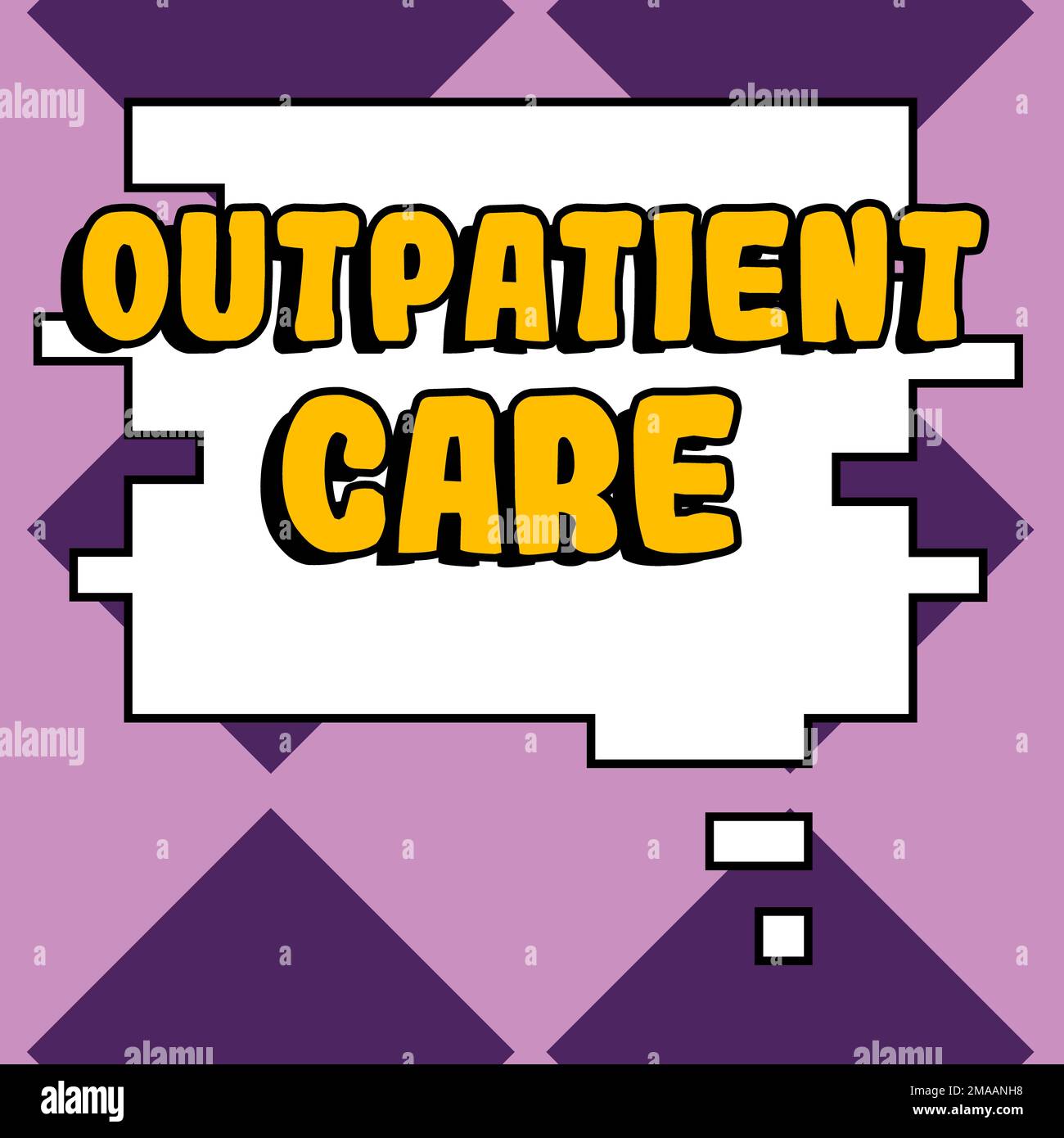 Hand writing sign Outpatient Care. Business concept the final result of ...