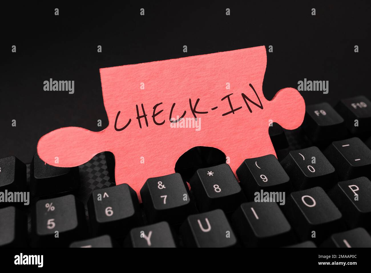 Text showing inspiration Check In. Business showcase Procedure by which ...