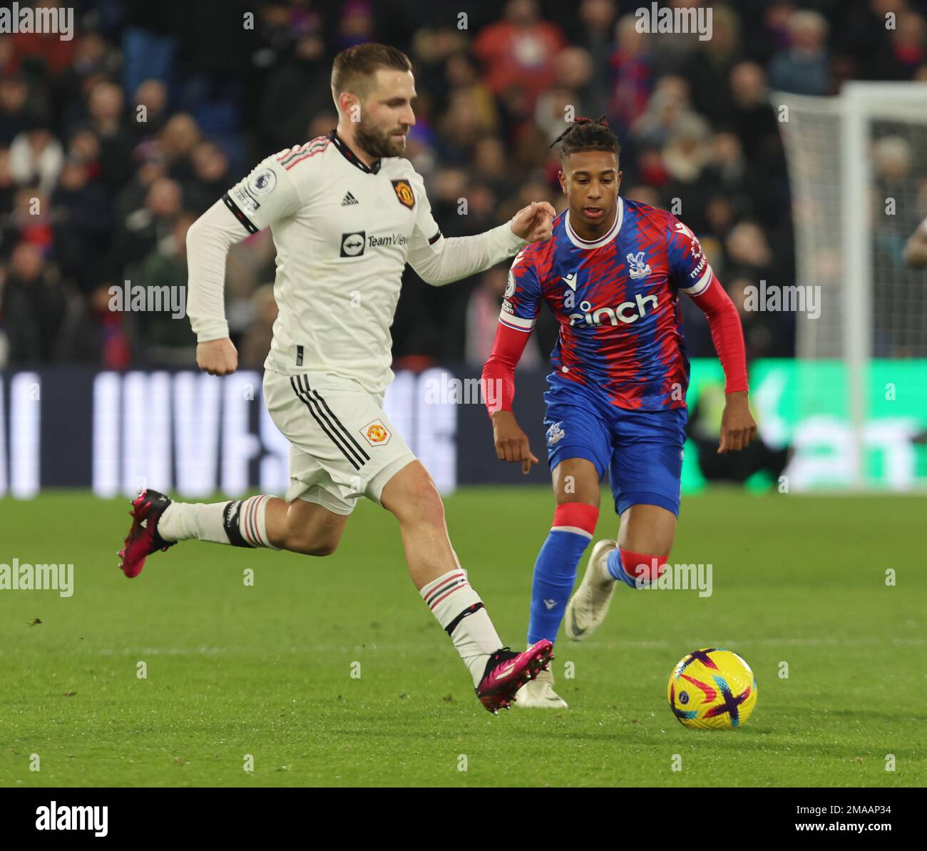 London ENGLAND - January 18: Manchester United's Luke Shaw during ...