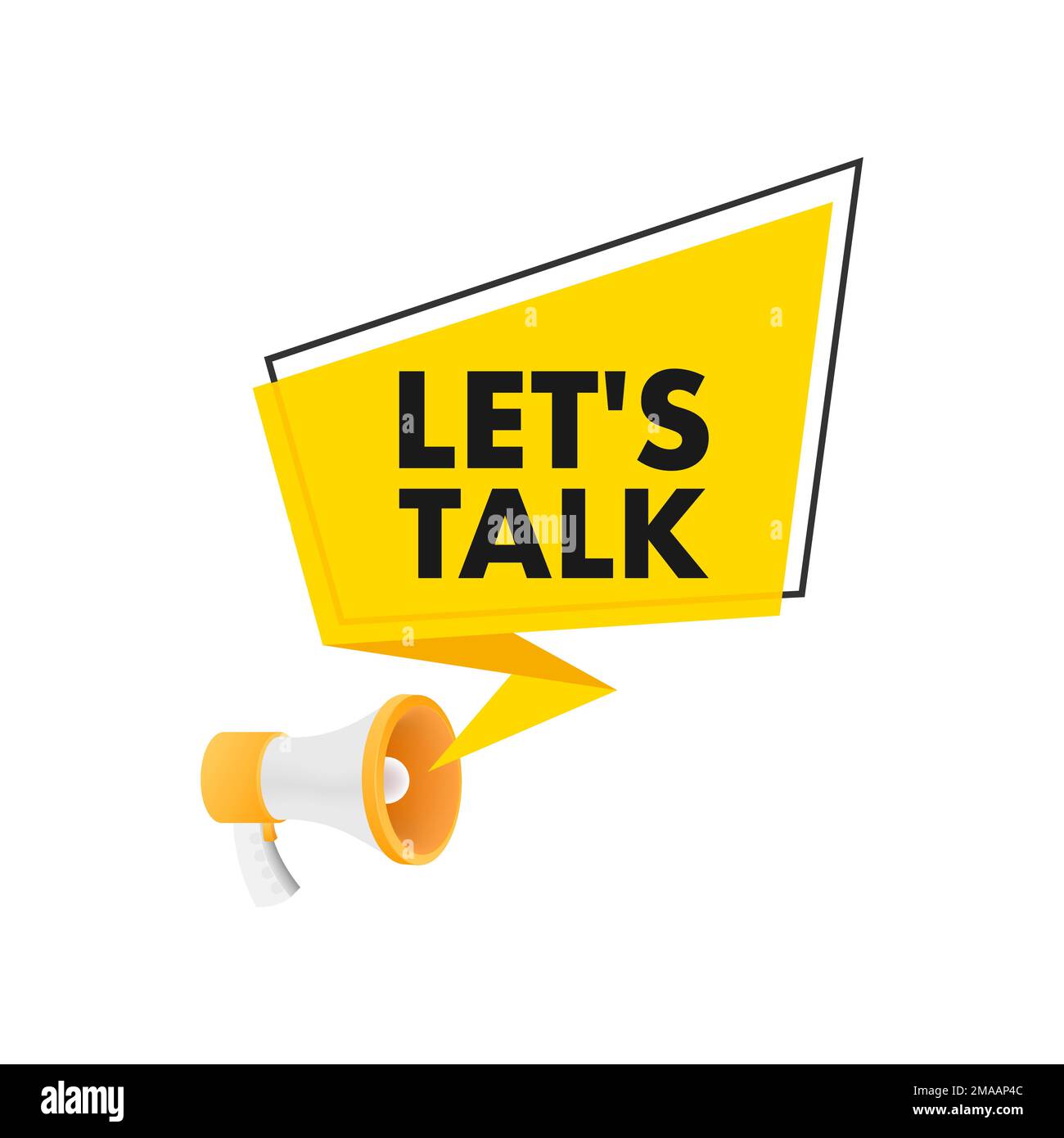 lets talk Dialog, chat speech bubble and megaphone. Marketing concept Stock Vector Image & Art ...