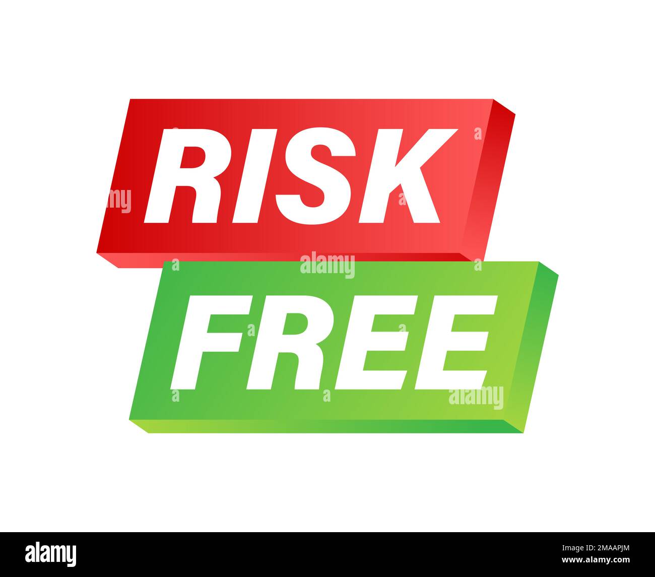 Risk free, guarantee label on white background. Vector illustration ...