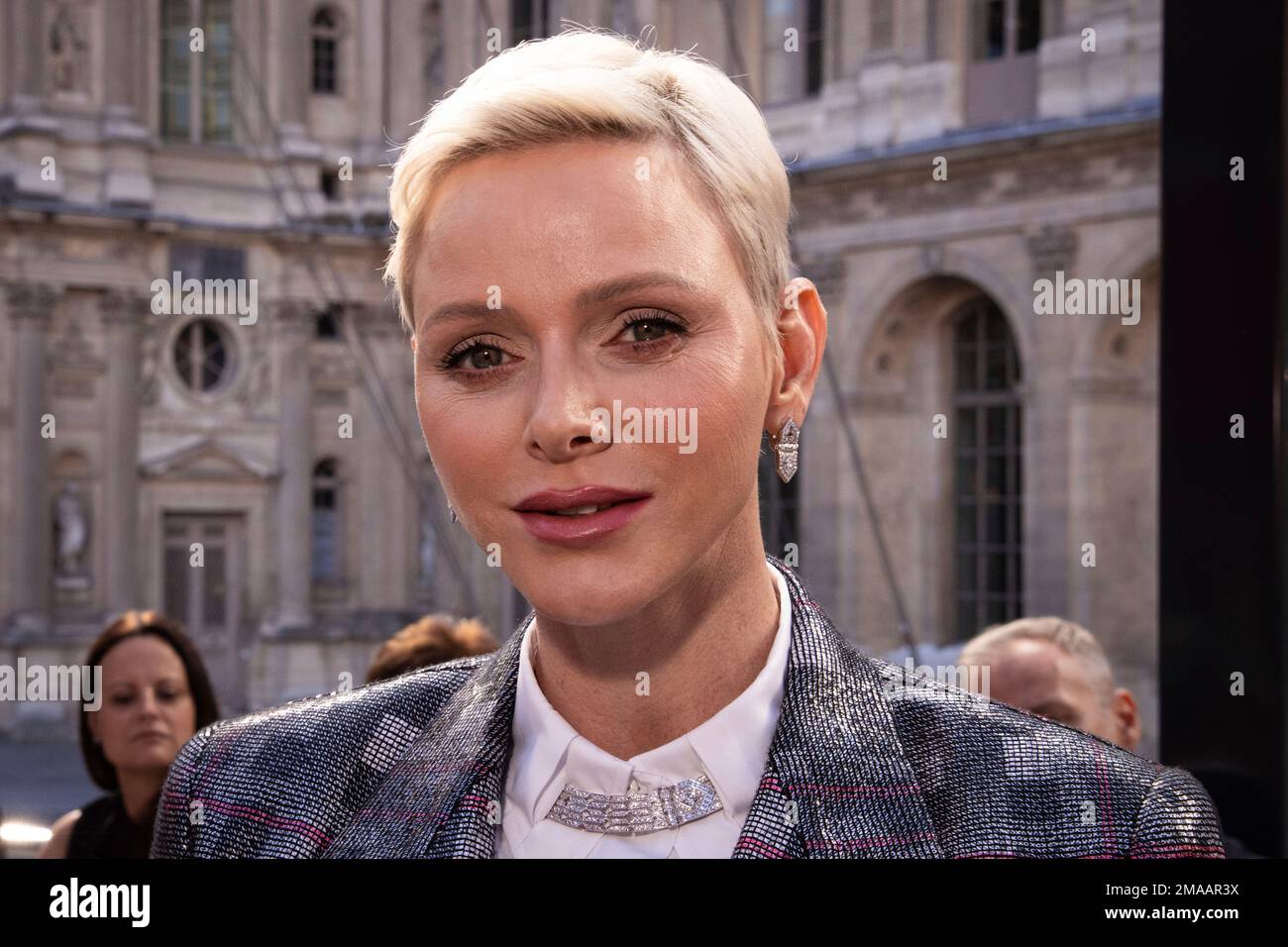 Princess Charlene of Monaco arrives for the Louis Vuitton ready-to-wear ...