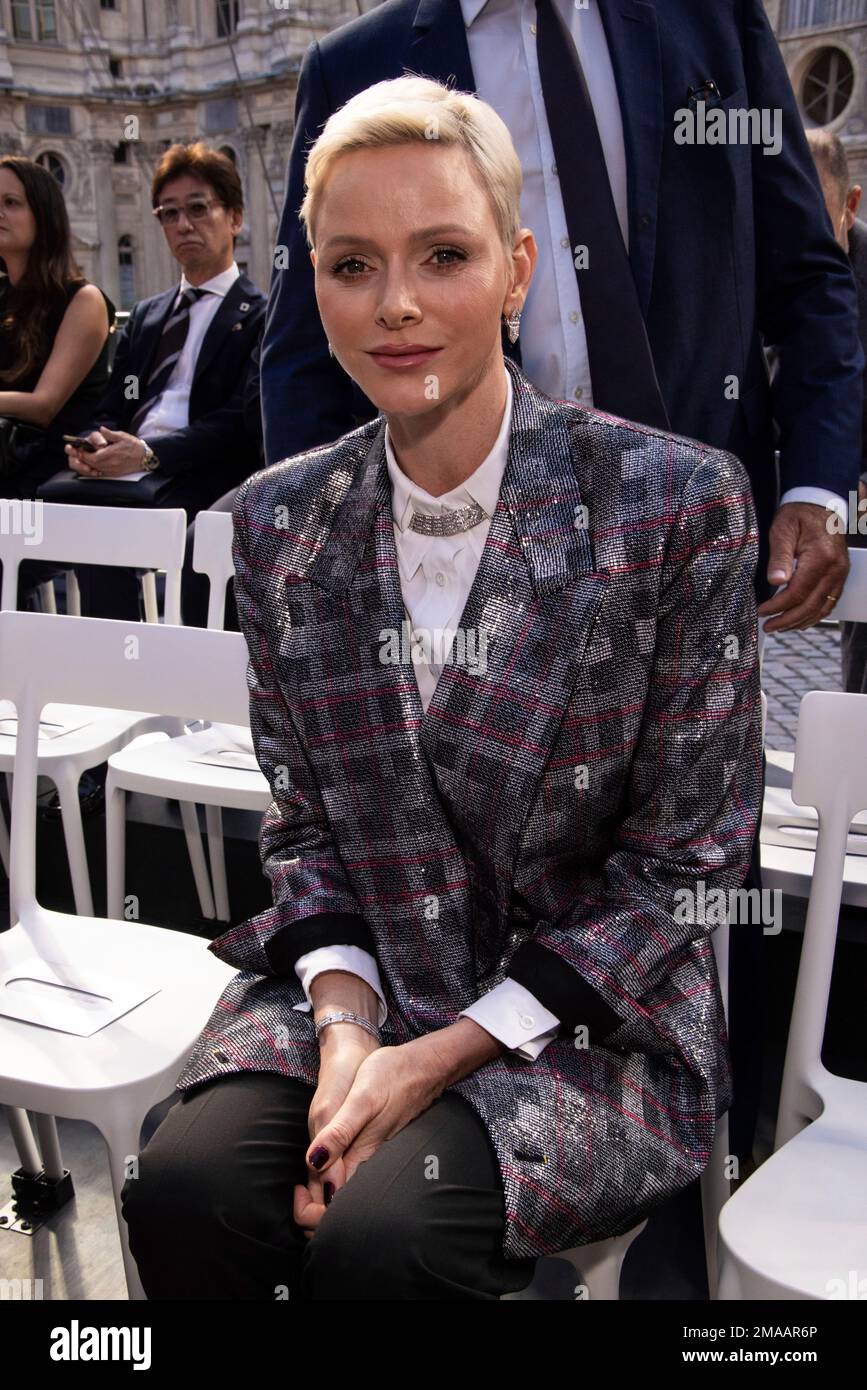 Princess Charlene of Monaco arrives for the Louis Vuitton ready-to-wear ...