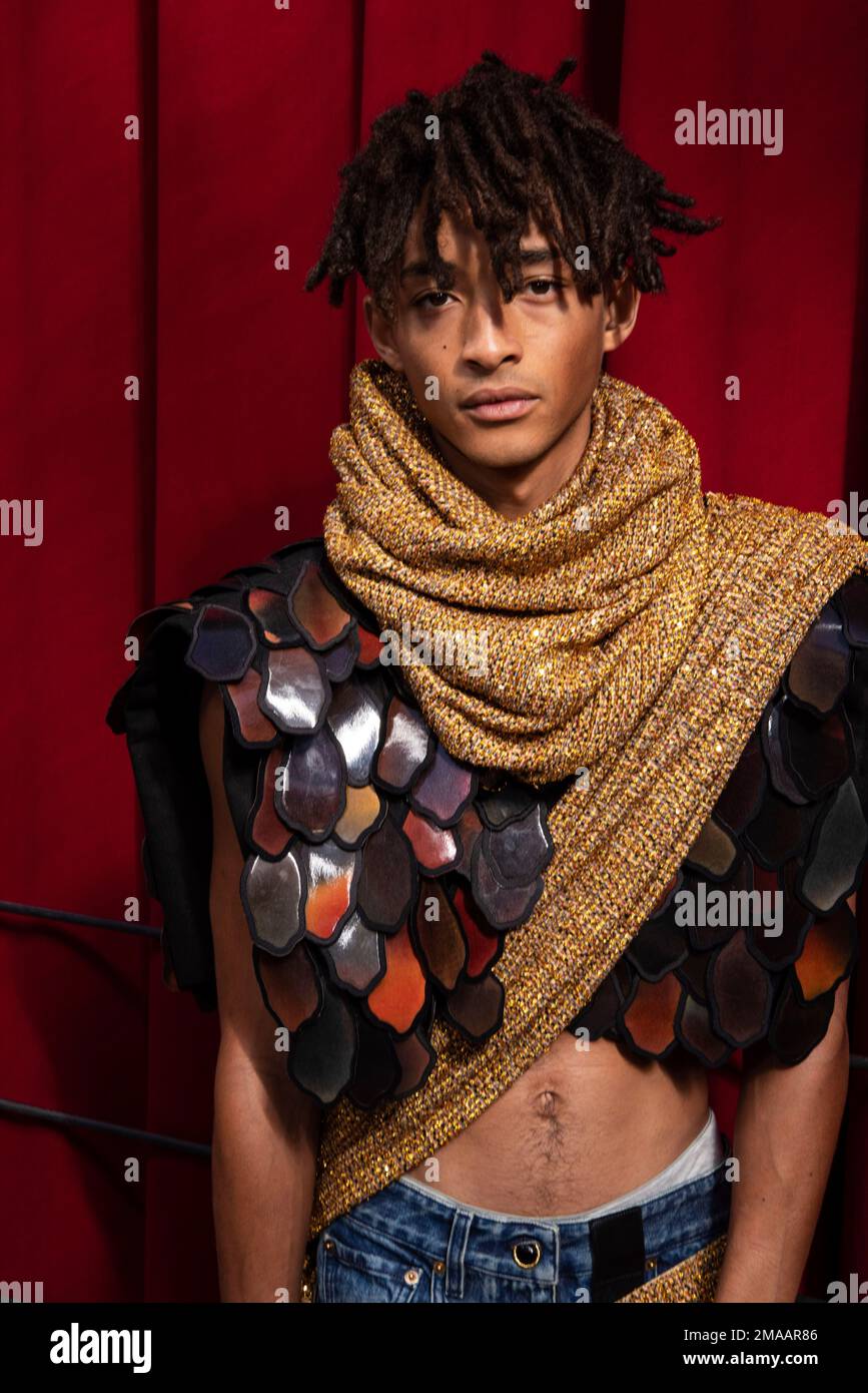 Jaden Smith arrives for the Louis Vuitton ready-to-wear Spring/Summer ...