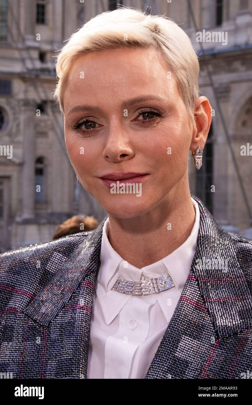 Princess Charlene of Monaco arrives for the Louis Vuitton ready-to-wear ...